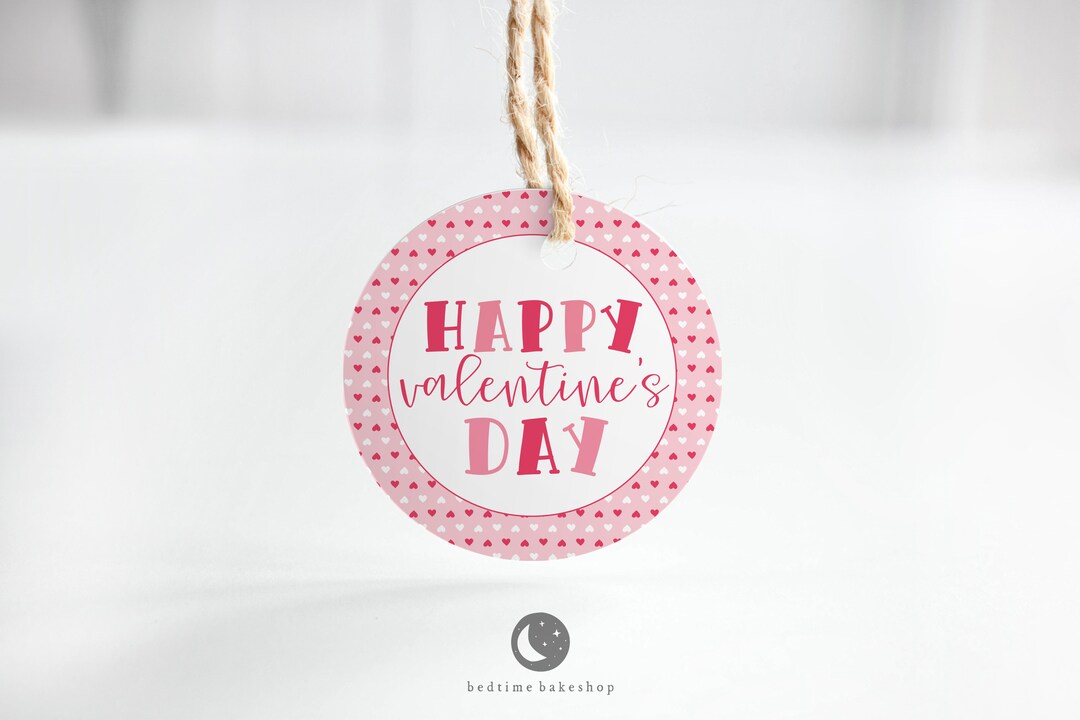 Printable Valentine's Day Cookie Tag - Happy Valentine's Day Cookie ...