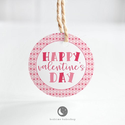 Printable Valentine's Day Cookie Tag Happy - Etsy