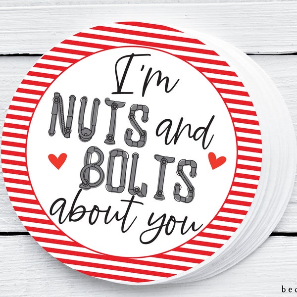We Are Nuts About You Printable Tag - Etsy