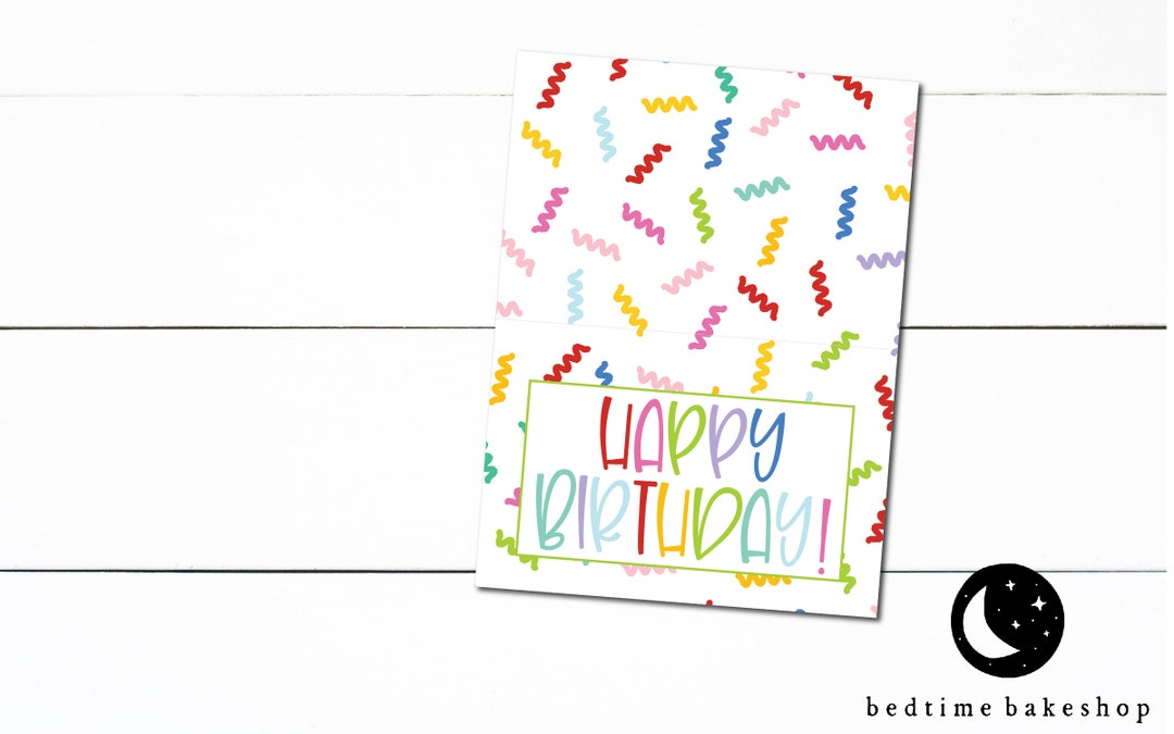 3.5" Happy Birthday Treat Topper Printable Treat Bag Toppers- Birthday ...