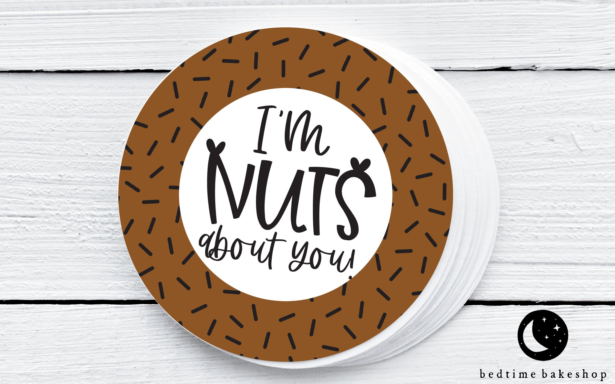 Printable Valentine's Day Cookie Tag - I'm Nuts About You Cookie Tag ...