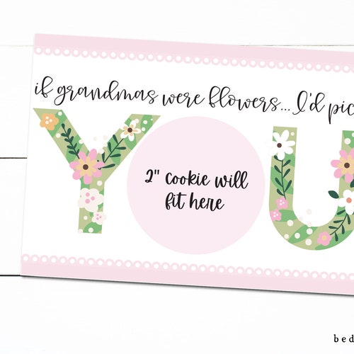 Mother's Day Printable Mini Cookie Card 3.5 X - Etsy