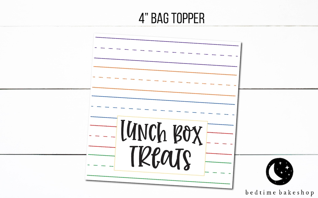 4 Welcome Back Back to School Treat Topper Lunch Box Treat Printable ...