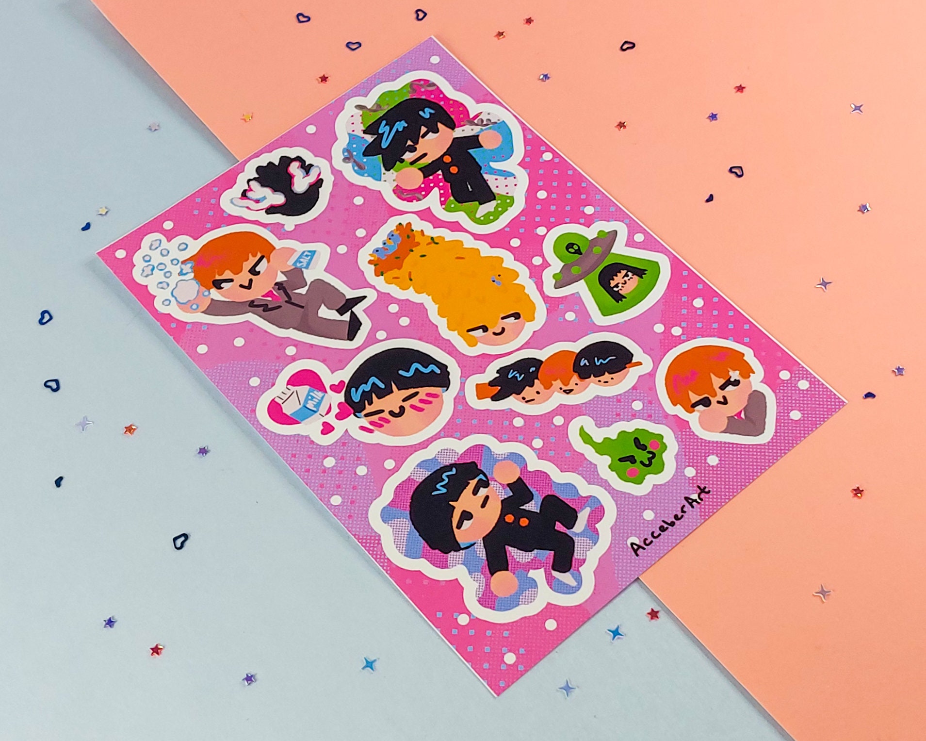 MP100 Sticker Sheet Glossy Sticker Sheet A5 - Etsy