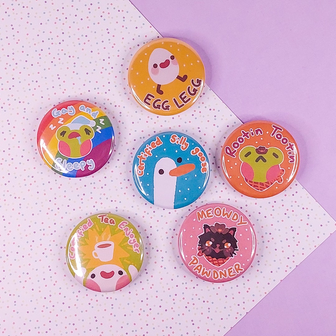 Silly Button Badges - Etsy