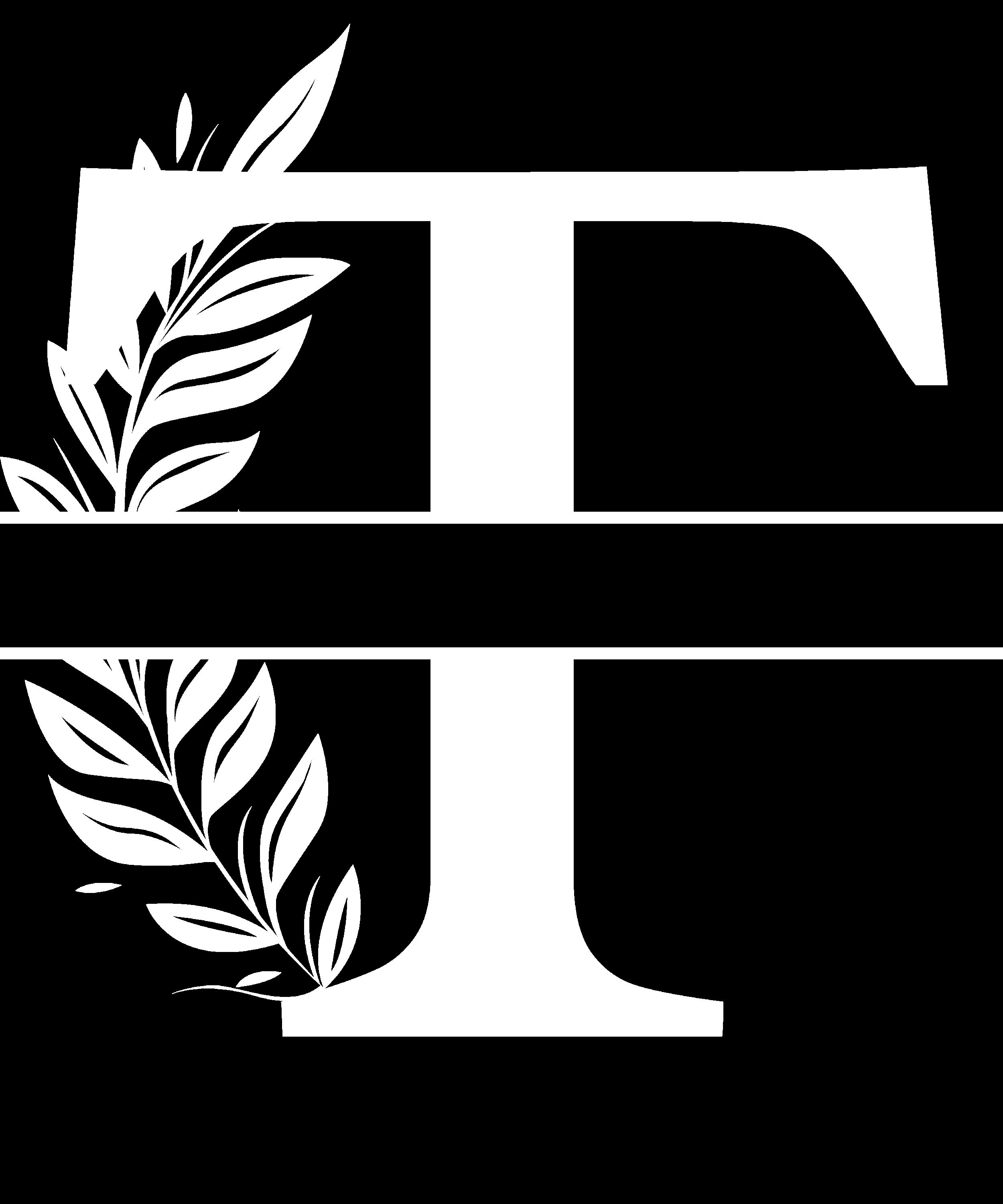 Floral Letter T Svg Split Letter Svg Split Letter Svg Pdf Jpeg ...