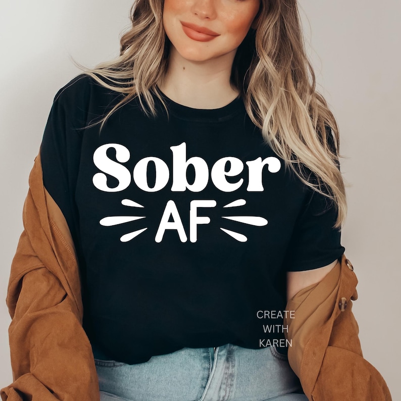 Sober AF Svg Png Pdf Recovery Quote SVG Mental Health SVG Sober Life ...