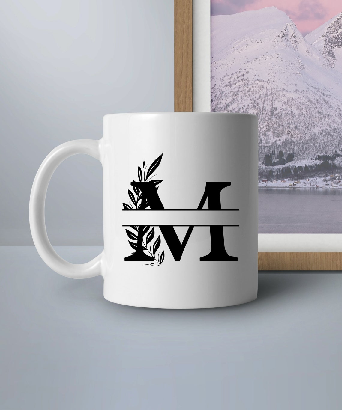 Floral Letter M Svg Split Letter Svg Split Letter Svg Pdf Jpeg ...