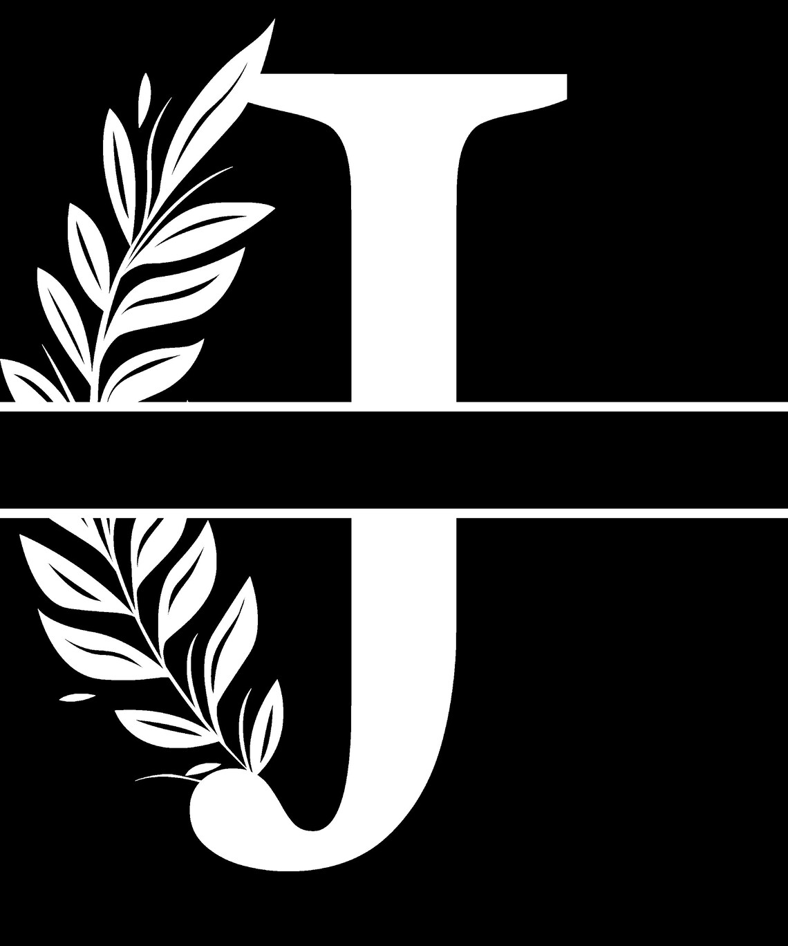 Floral Letter J Svg Split Letter Svg Split Letter Svg Pdf Jpeg ...