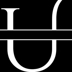 Fancy Letter U SVG Cutting File, Split Letter U Svg Split Letter Png ...