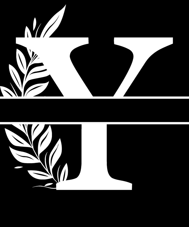 Floral Letter Y Svg Split Letter Svg Split Letter Svg Pdf Jpeg - Etsy