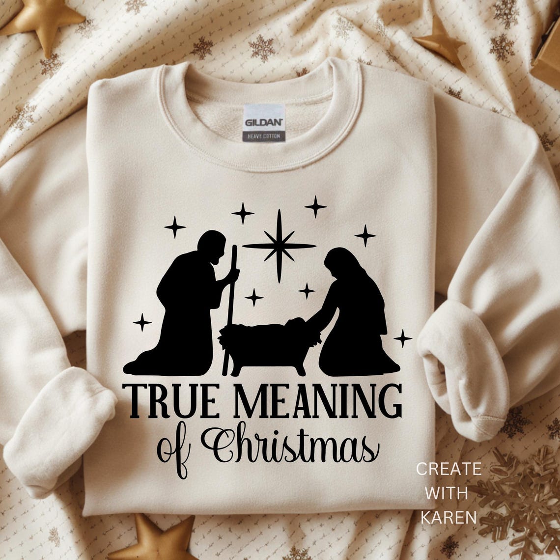 True Meaning of Christmas Svg Png All is Calm Svg All is Bright ...