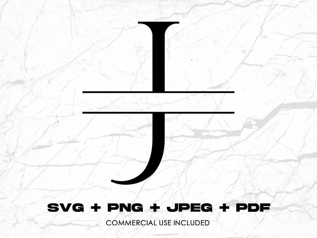 Fancy Letter J SVG Cutting File, Split Letter J Svg Split Letter Png ...