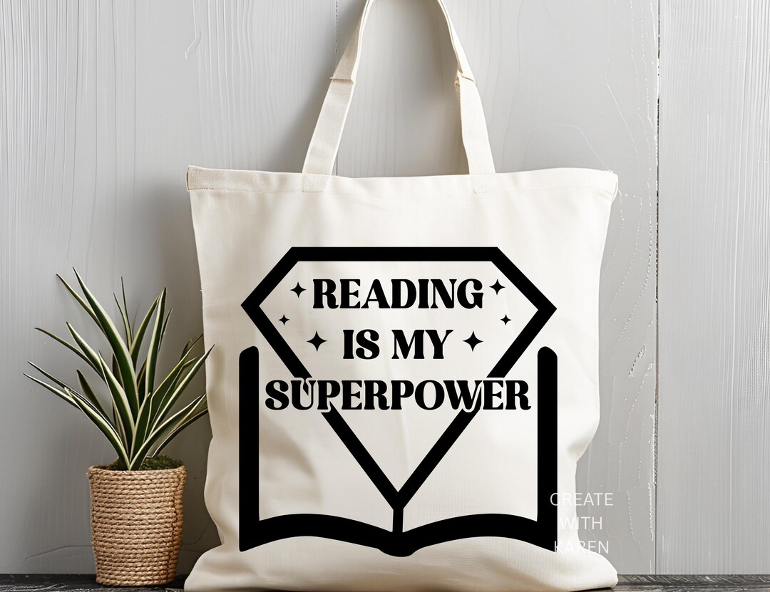 Reading is My Superpower Svg Library SVG Book Lover Quote Cut File ...
