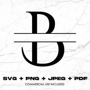 Fancy Letter B SVG Cutting File, Split Letter B Svg Split Letter Png ...