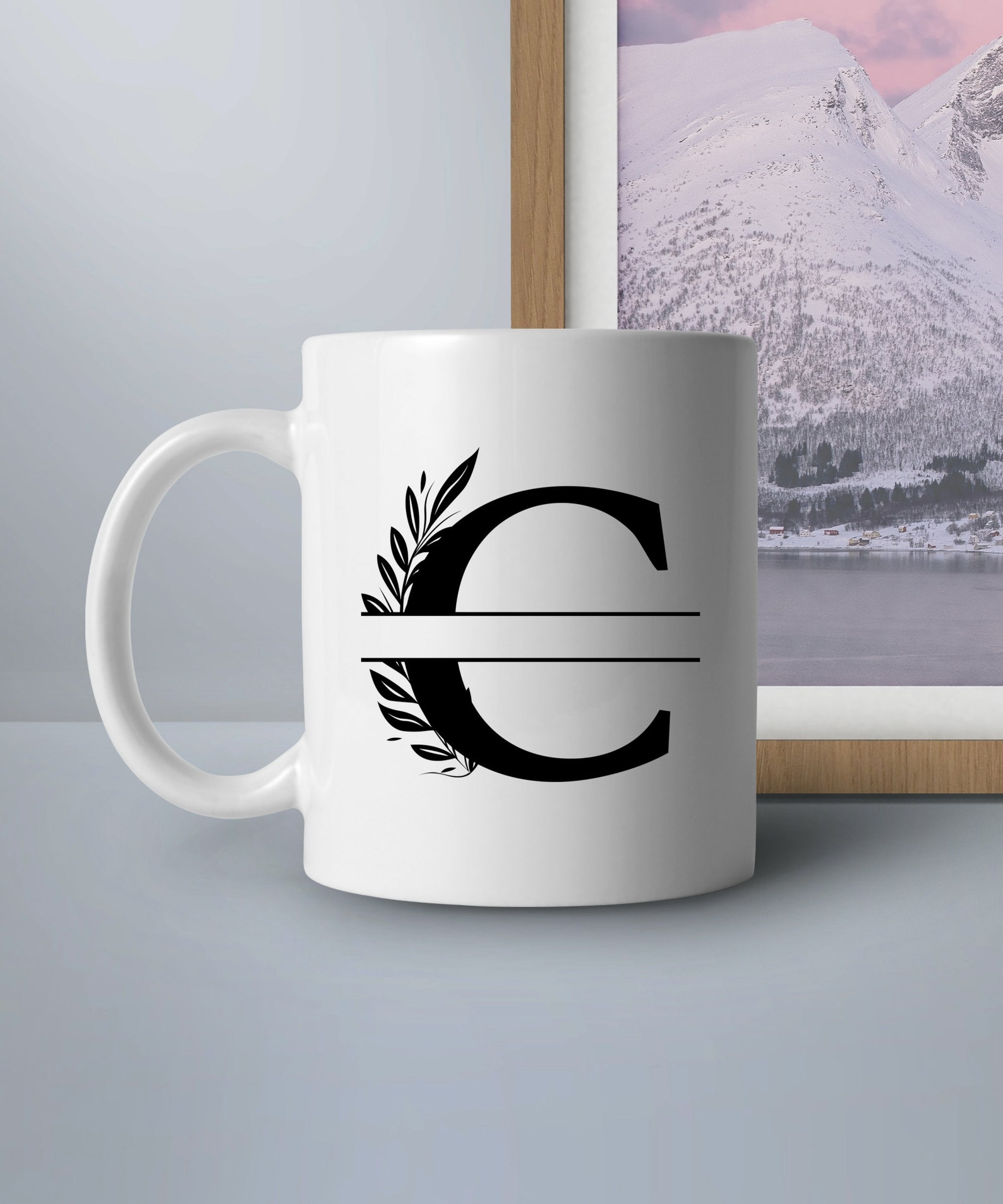 Floral Letter C SVG Split Letter C Svg Split Letter Png Pdf Jpeg ...