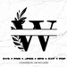 Floral Letter W Svg Split Letter Svg Split Letter Svg Pdf Jpeg ...