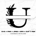 Floral Letter U Svg Split Letter Svg Split Letter Svg Pdf Jpeg ...
