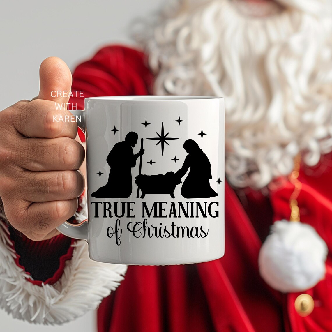 True Meaning of Christmas Svg Png All is Calm Svg All is Bright ...