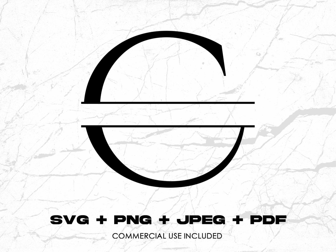 Fancy Letter C SVG Cutting File, Split Letter C Svg Split Letter Png ...