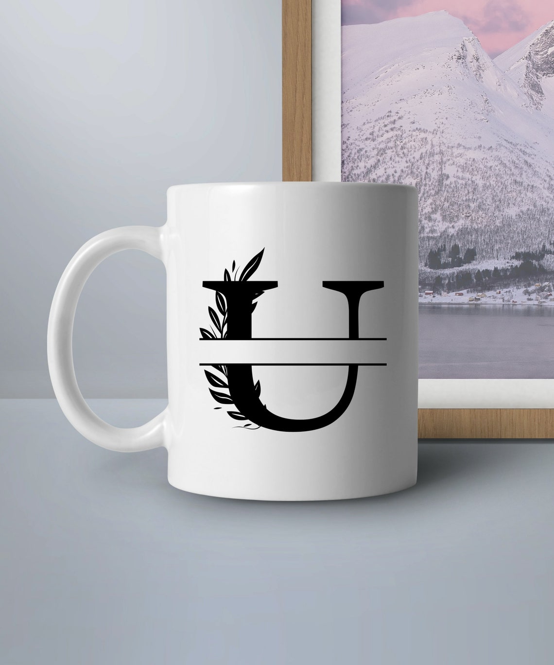 Floral Letter U Svg Split Letter Svg Split Letter Svg Pdf Jpeg ...