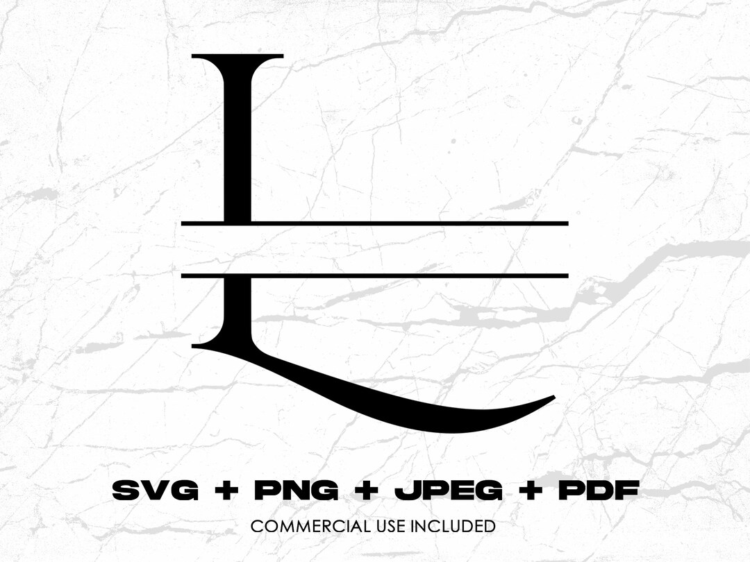 Fancy Letter L SVG Cutting File, Split Letter L Svg Split Letter Png ...