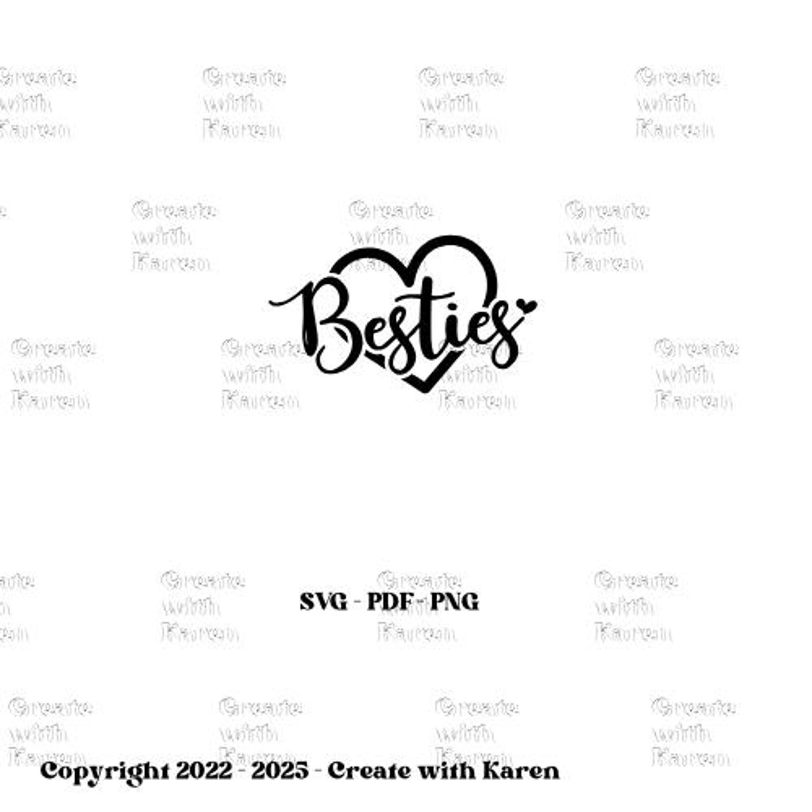 Besties Svg Png Pdf BFF Cut File Best Friends Quote DIY Bestie Shirts ...