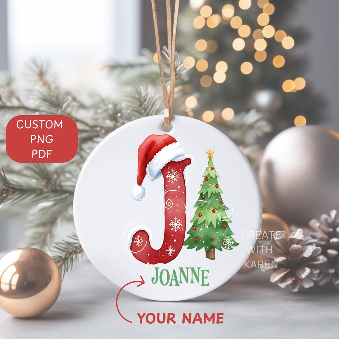 Custom Festive Christmas Alphabet PNG PDF Files Personalized Christmas ...