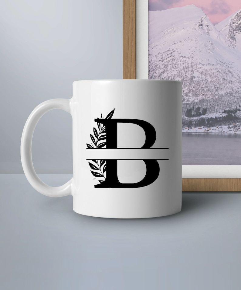 Floral Letter B SVG Split Letter B Svg Split Letter Png Pdf Jpeg ...