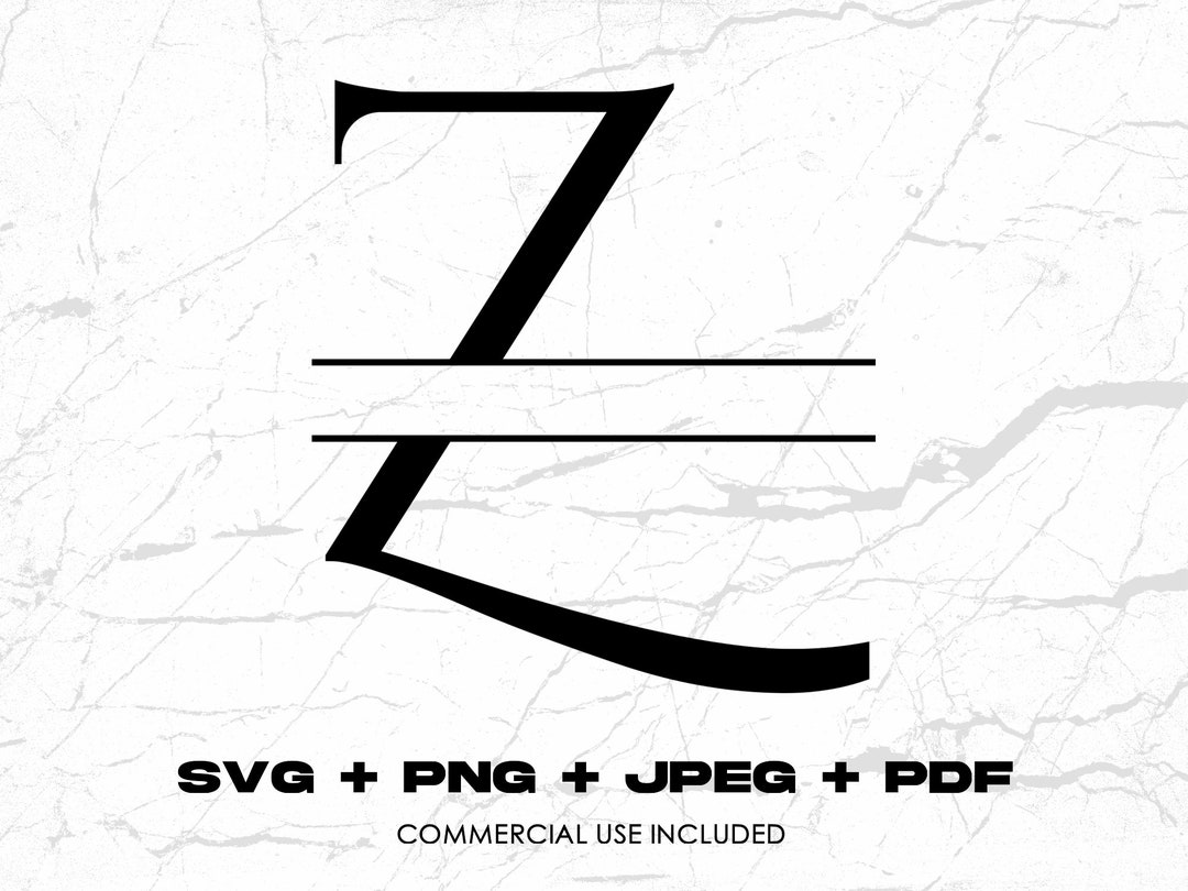 Fancy Letter Z SVG Cutting File Split Letter Z Svg Split - Etsy Australia