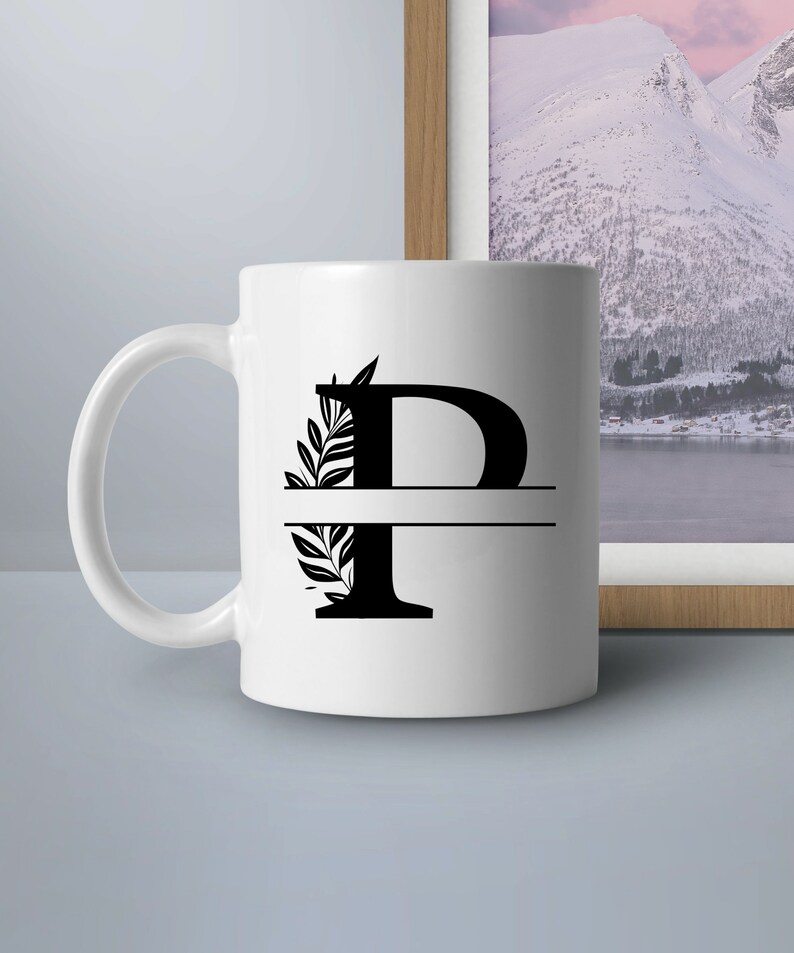 Floral Letter P Svg Split Letter Svg Split Letter Svg Pdf Jpeg ...