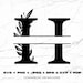 Floral Letter H SVG Split Letter H Svg Split Letter Png Pdf Jpeg ...