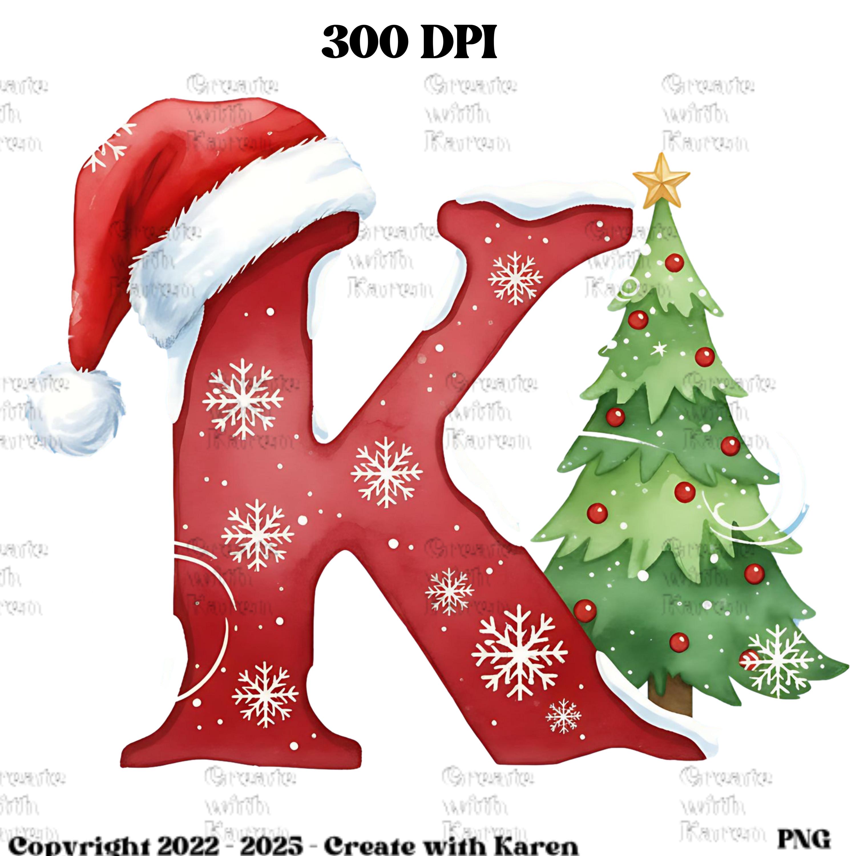 26 Festive Christmas Alphabet PNG Files. Red Textured Letters A–Z ...
