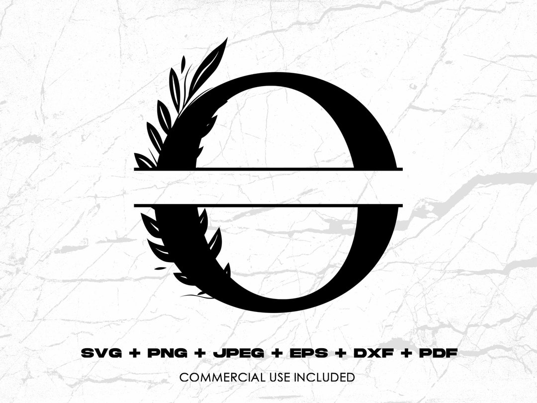 Floral Letter O Svg Split Letter Svg Split Letter Svg Pdf Jpeg ...