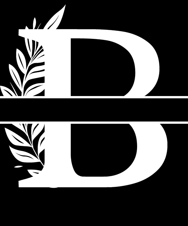 Floral Letter B SVG Split Letter B Svg Split Letter Png Pdf - Etsy UK