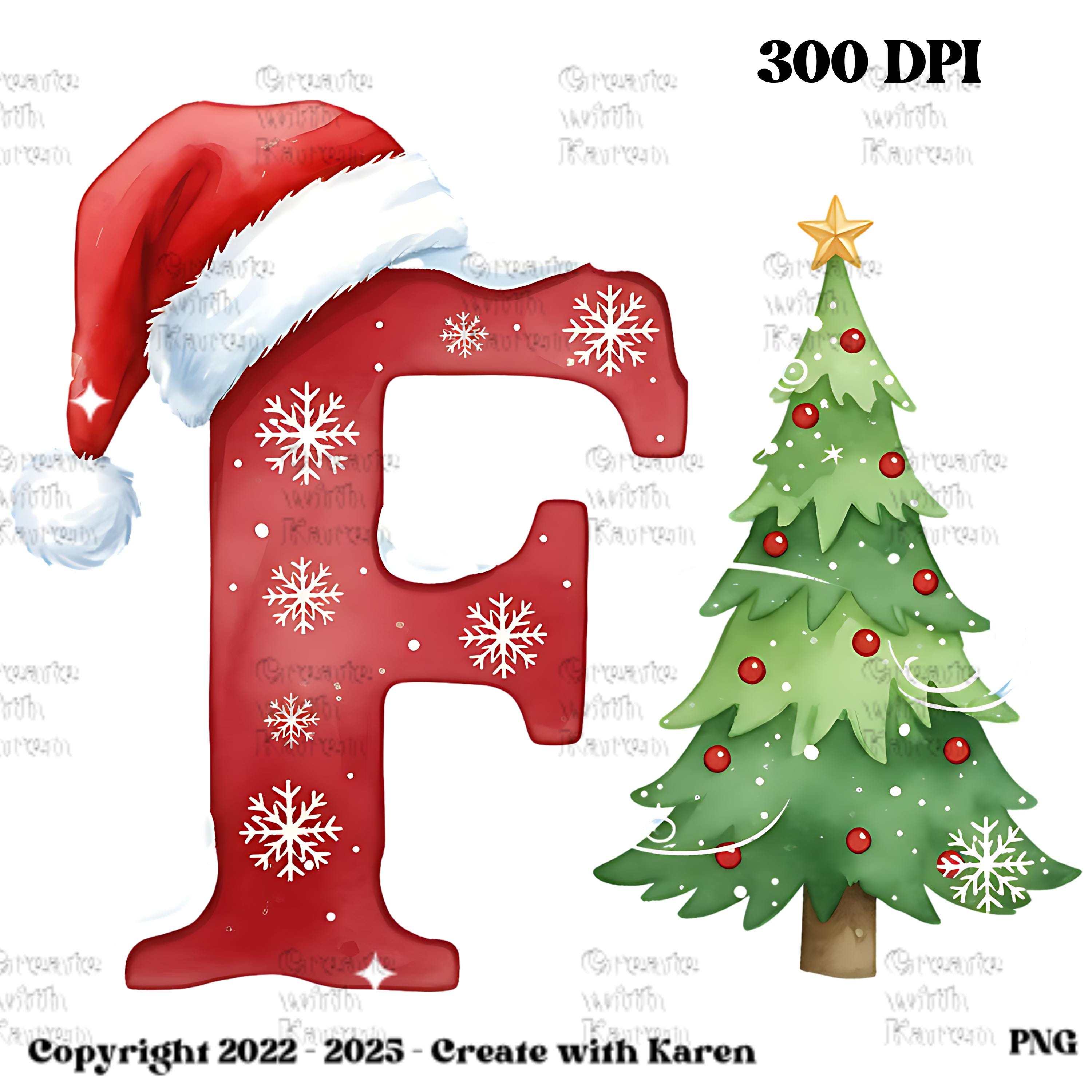 26 Festive Christmas Alphabet PNG Files. Red Textured Letters A–Z ...