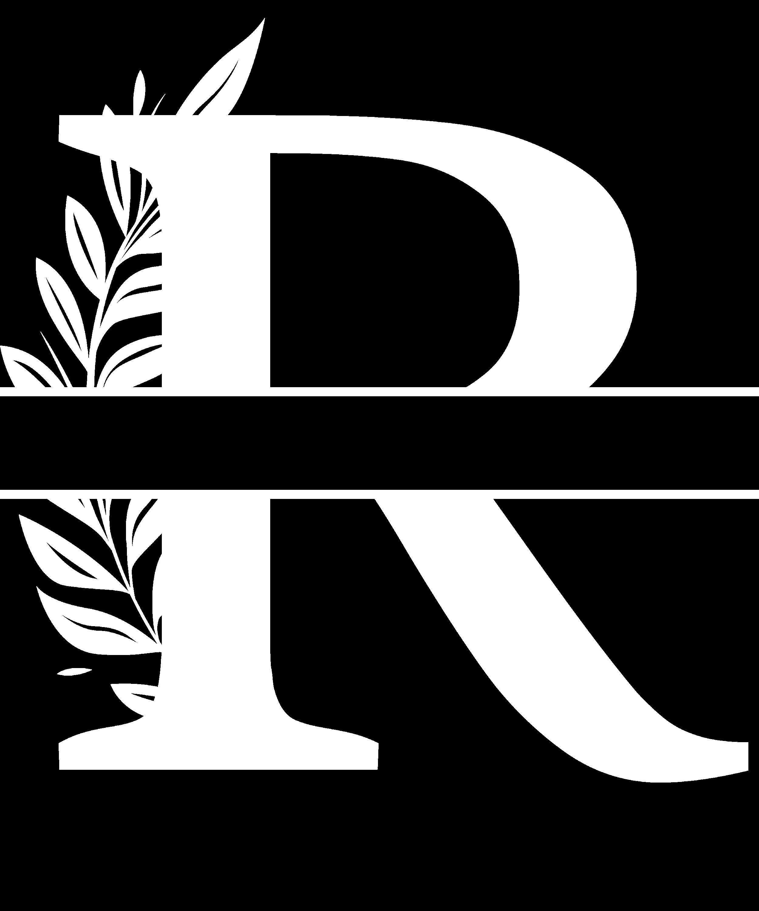 Floral Letter R Svg Split Letter Svg Split Letter Svg Pdf Jpeg ...