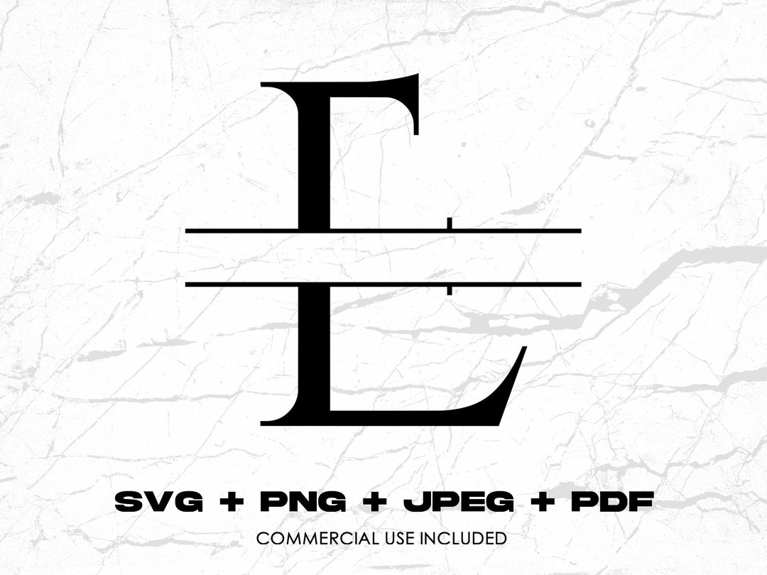 Fancy Letter E SVG Cutting File, Split Letter E Svg Split Letter Png ...
