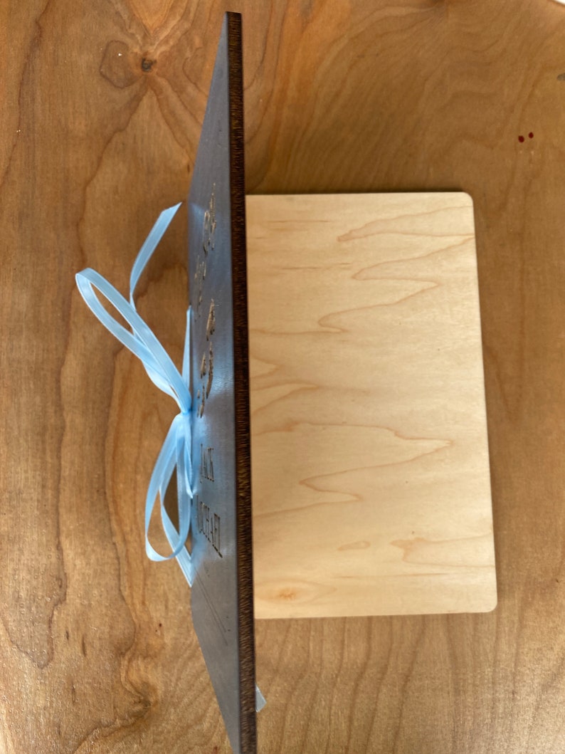 Card Keeper Wooden Memory Book - Etsy