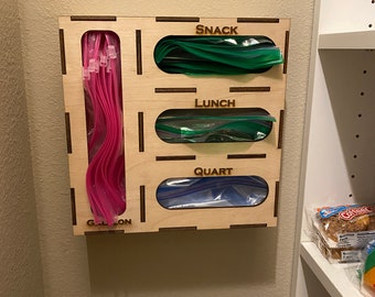 Sandwich Bag Organizer Assembled, Plastic Bag Storage, Bag Organizer ...