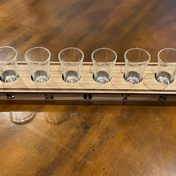 Shot Glasses Flight Tray - Etsy