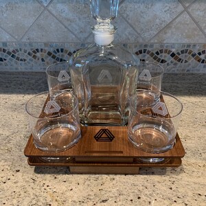 Custom Whiskey Liquor Tray Set - Etsy