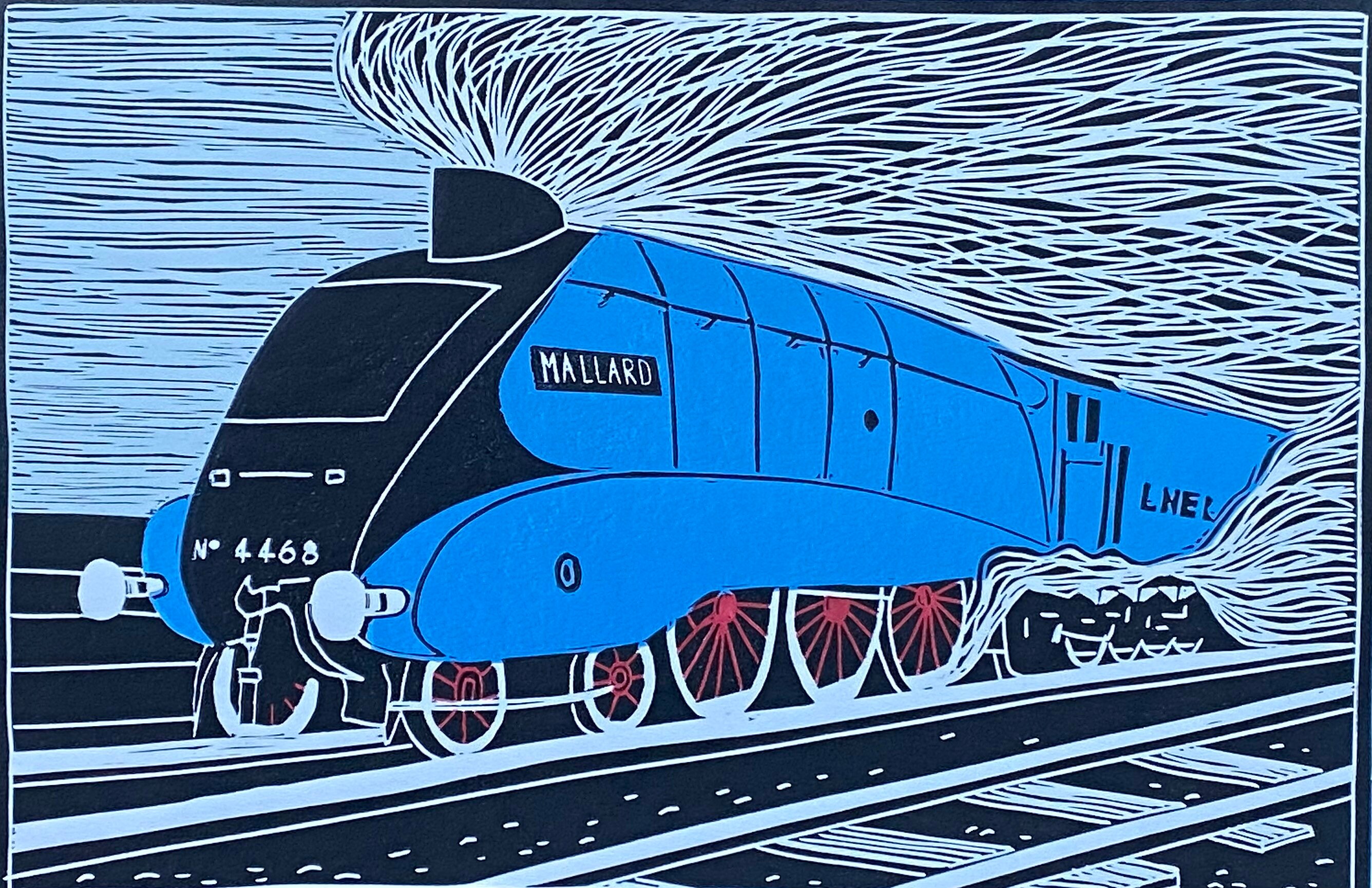 The Mallard Train. Limited Edition Handmade Lino Cut Print. - Etsy