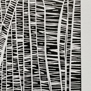 Limited Edition, Handmade Linocut Print. Silver Birches. - Etsy