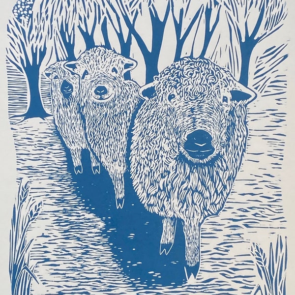 Linocut Print - Etsy UK
