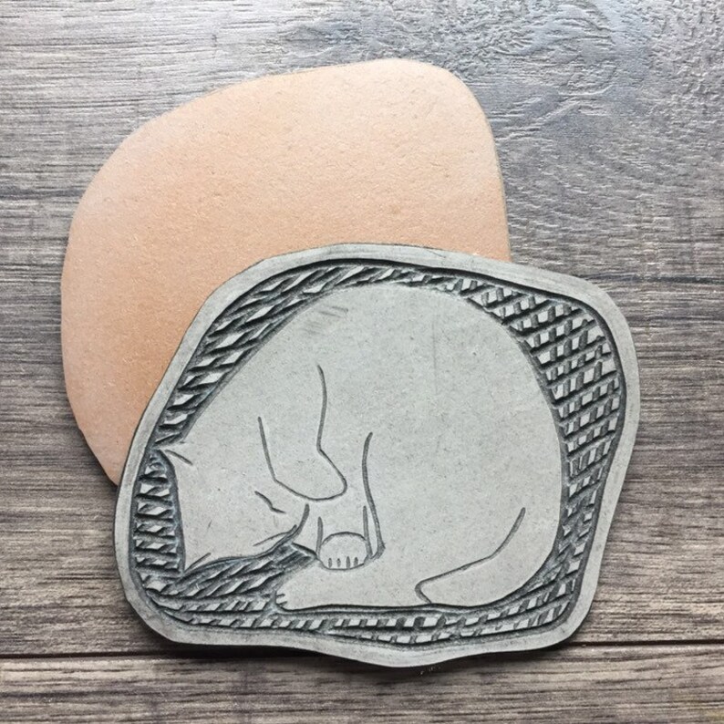 Cat Nap. Original Limited Edition Mini Linocut. - Etsy