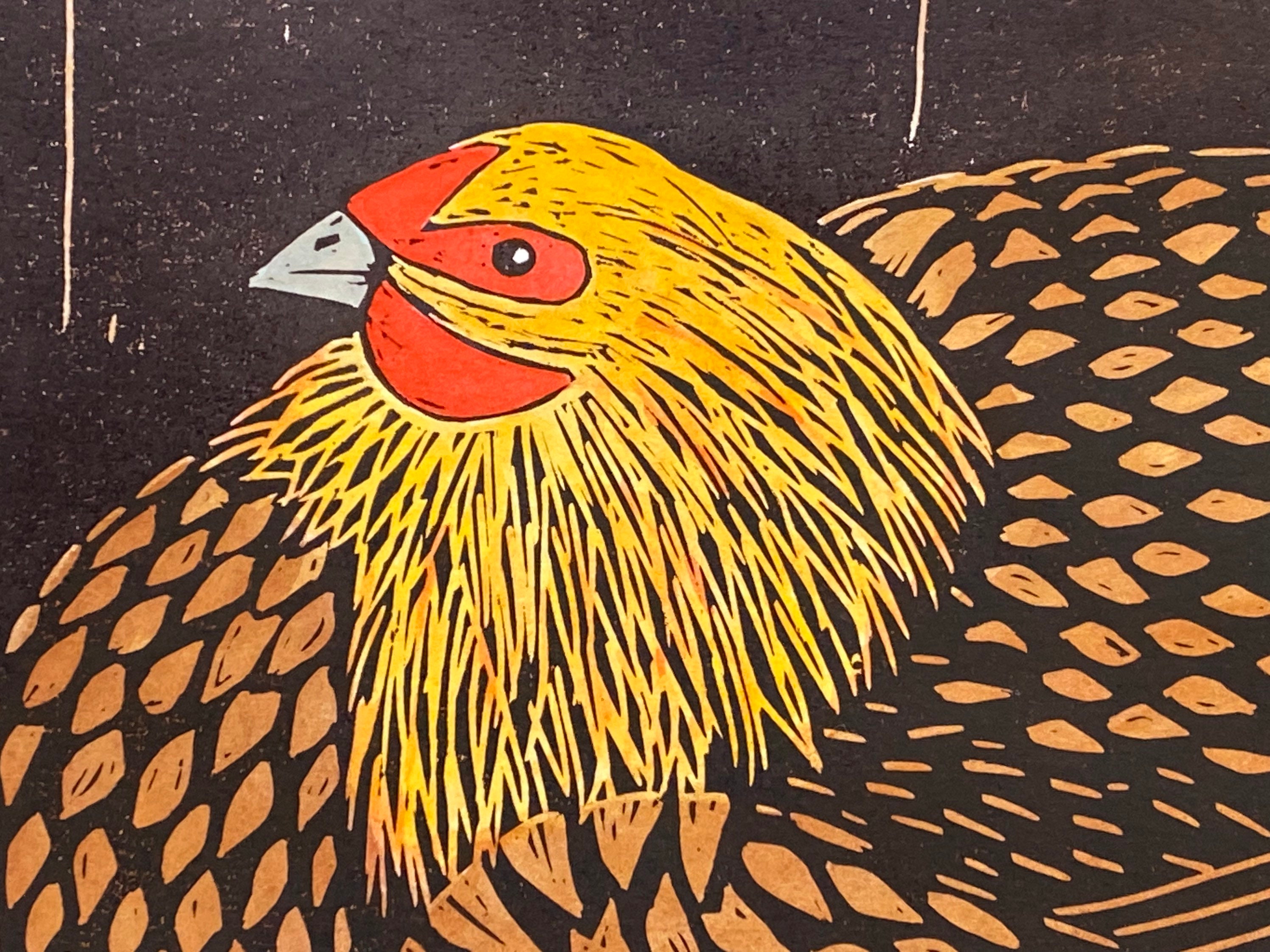 Limited Edition Handmade Linocut Print. on the Nest | Etsy