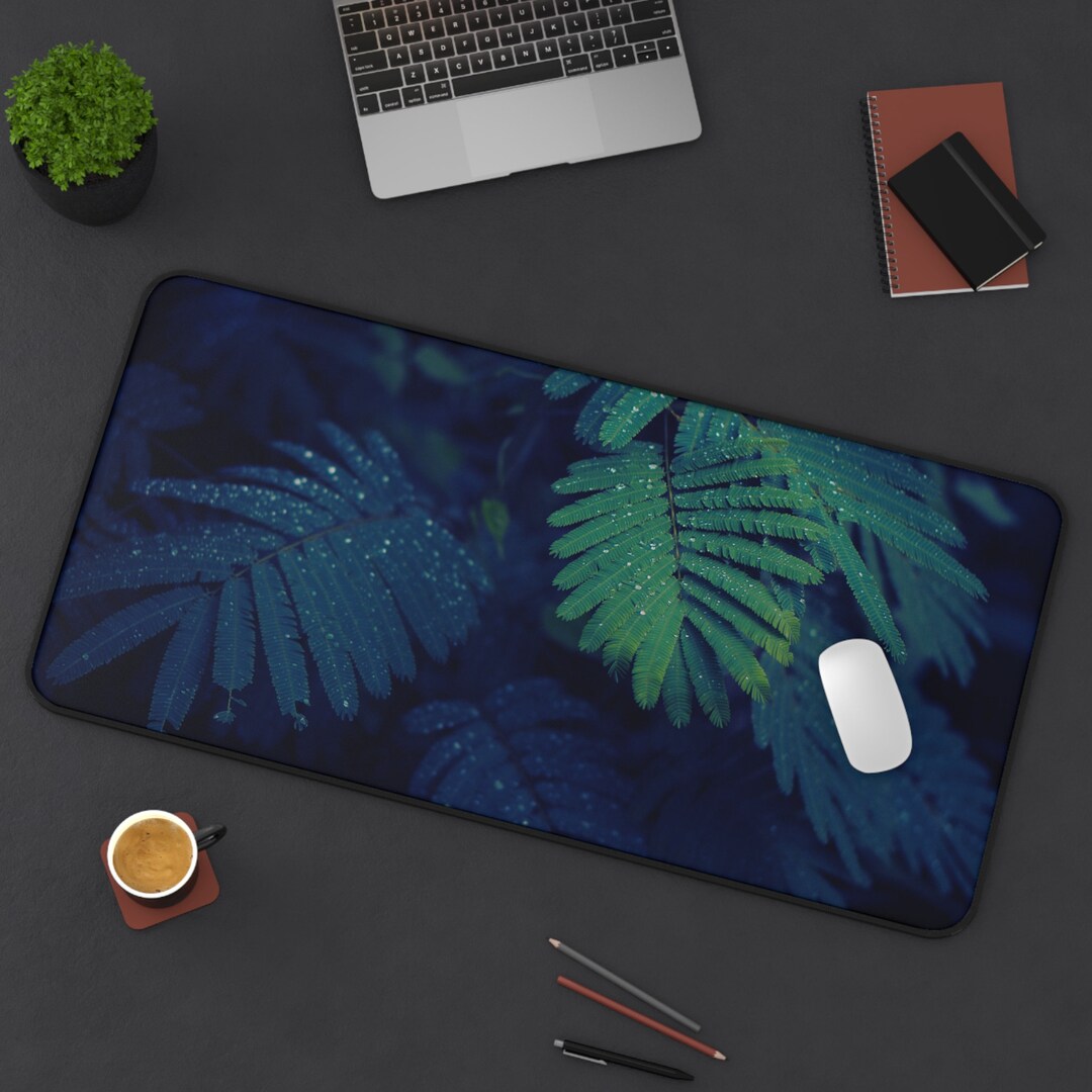 Fern Desk Mat, Gaming Mouse Pad, Large Mousepad With Stitched Edges ...
