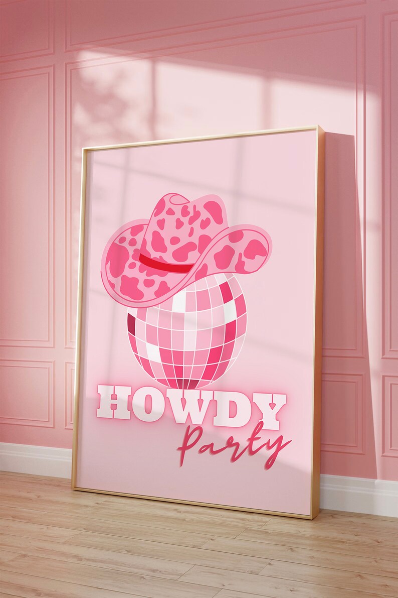 Retro Gallery Wall Set of 20 Pink Preppy Posters Holographic - Etsy