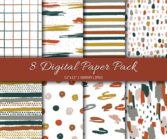 Abstract Digital Papers Scrapbook Paper Abstract Pattern - Etsy